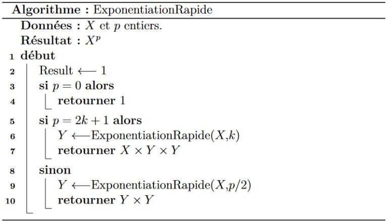 Exponentiation rapide et algorithme de Hörner - Xavier Badin de Montjoye